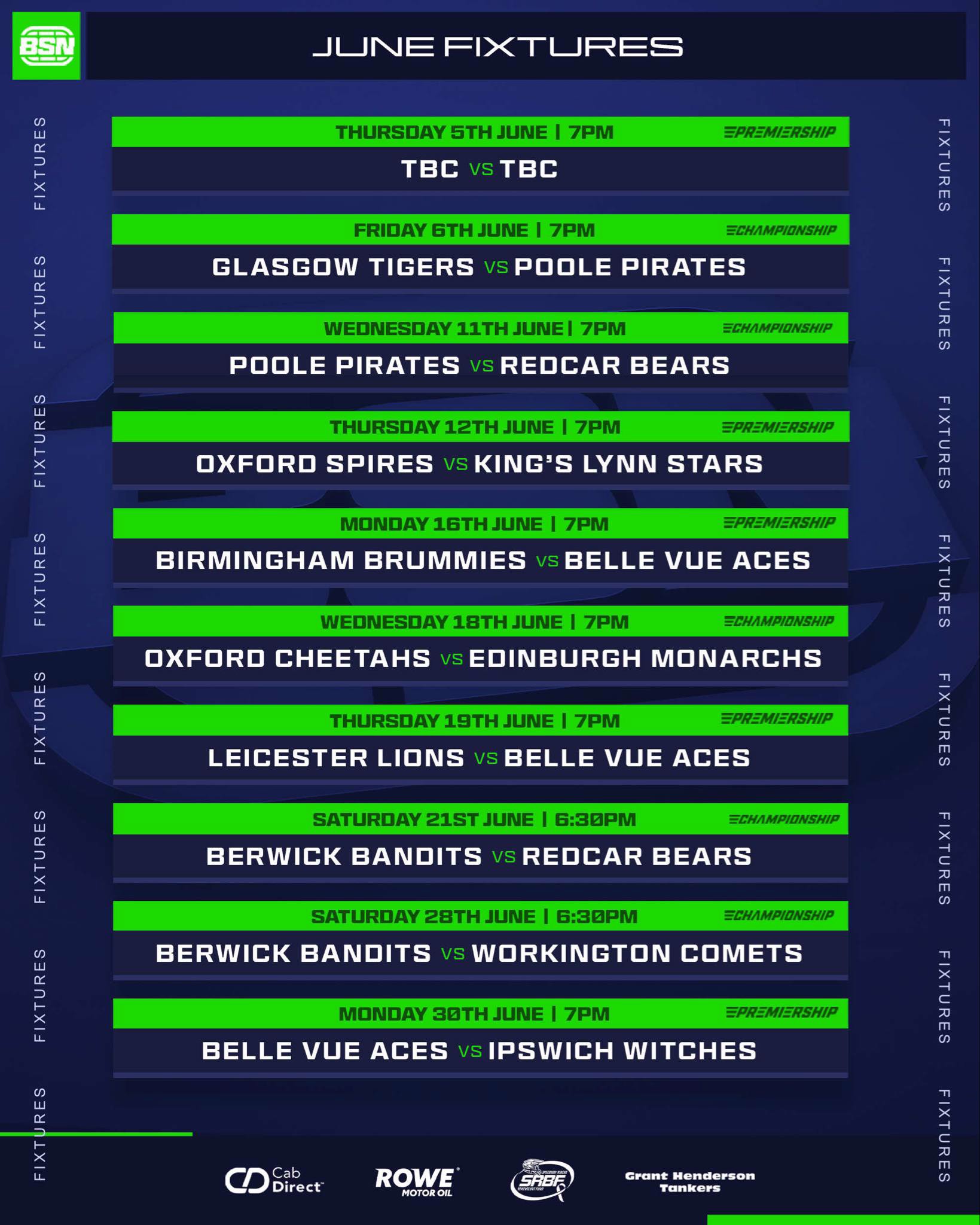 British Speedway Network - JUNE BOOM ON BSN