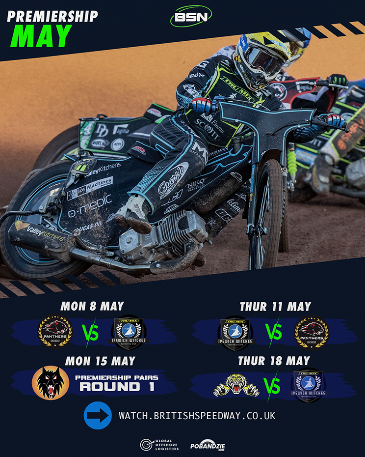 British Speedway Network - MAY SCHEDULE: THE PREMIERSHIP ON BSN